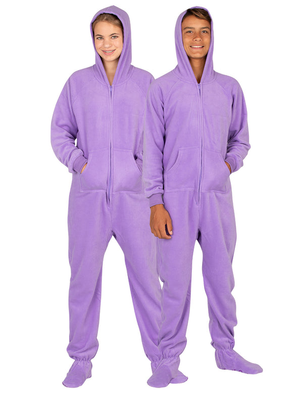 Royal Purple Hoodie One Piece Adult Hooded Footed Pajamas One Piece