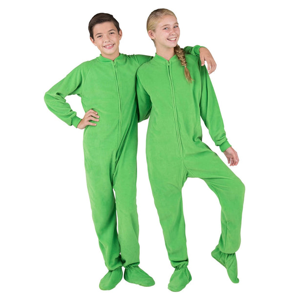 Emerald Green - Family Matching Footed Pajamas | Onesies for Boys ...