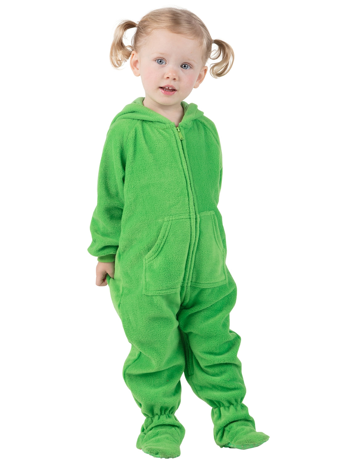 Emerald Green Hoodie One Piece - Infant Hooded Footed Pajamas | Hooded ...