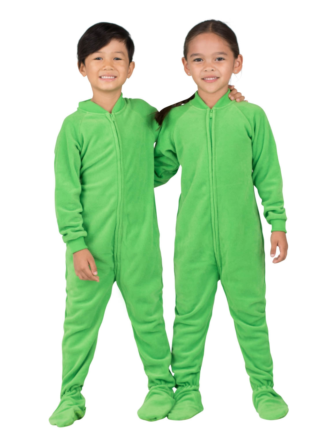 Emerald Green - Toddler Fleece Footed Pjs | Toddler Pajamas | One Piece ...